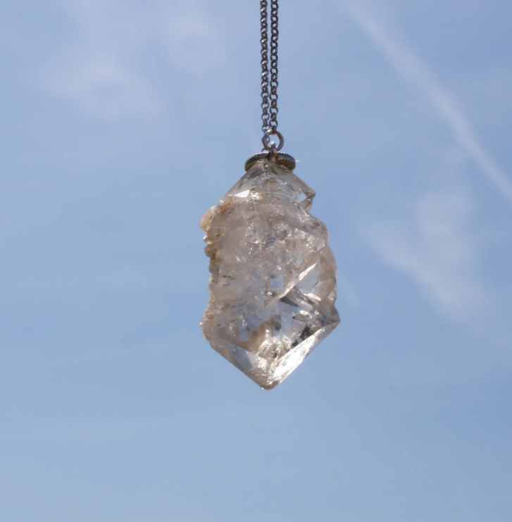 Clear Quartz Chunk Necklace – Tarnish